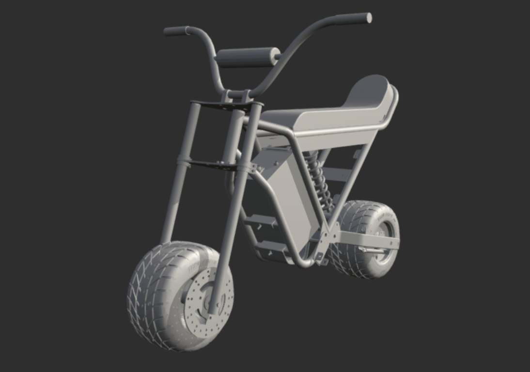 Check out the latest render! 12/19/25 – Wheelie Fun Bike